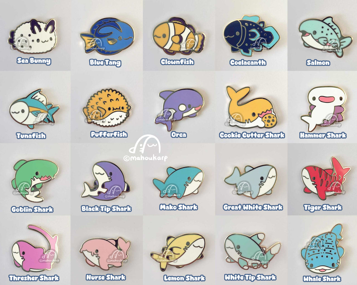 Mini Aquatic Pins – Mahoukarp
