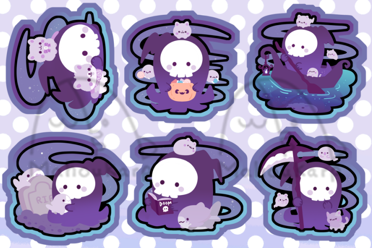 Grim Reaper Sticker Sheet (Holo) – Mahoukarp