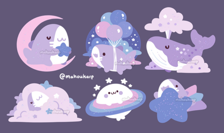 Dreamy sea creatures Sticker Sheet – Mahoukarp