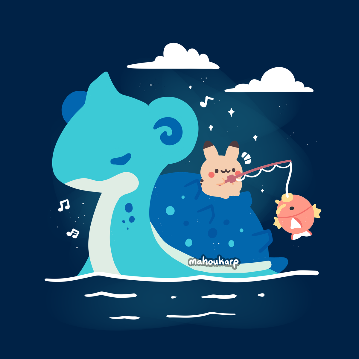 [Print] Gone Fishing – Mahoukarp