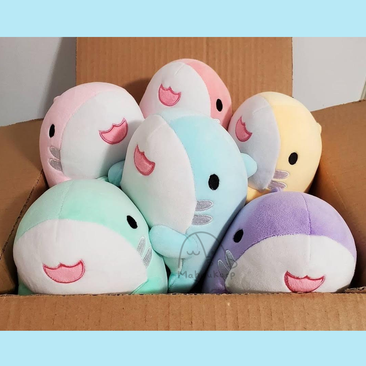 [Instock] Rainbow Mochi Sharks (6in) – Mahoukarp